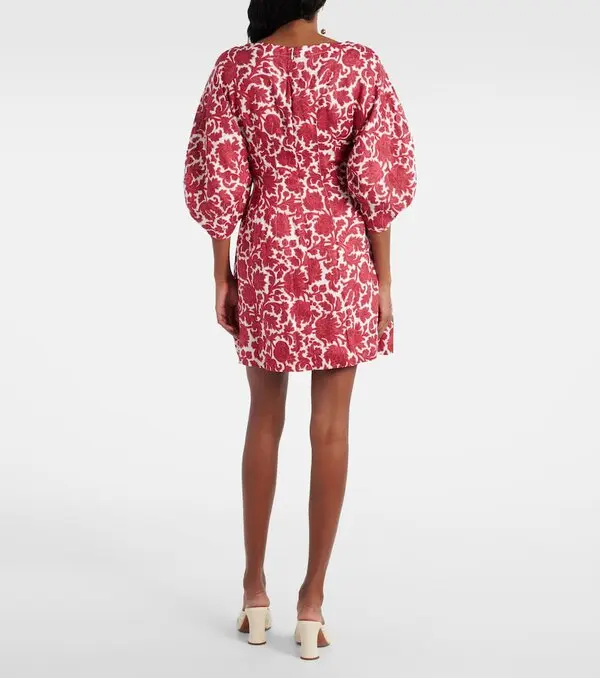 Faithfull The Brand Raynara Floral Linen Mini Dress