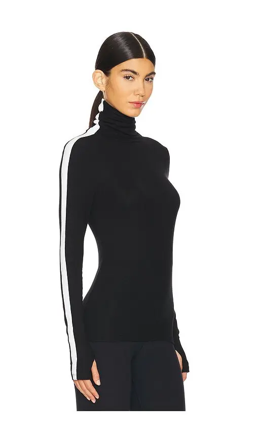 Splits59 Jackson Rib Turtleneck Top - Black
