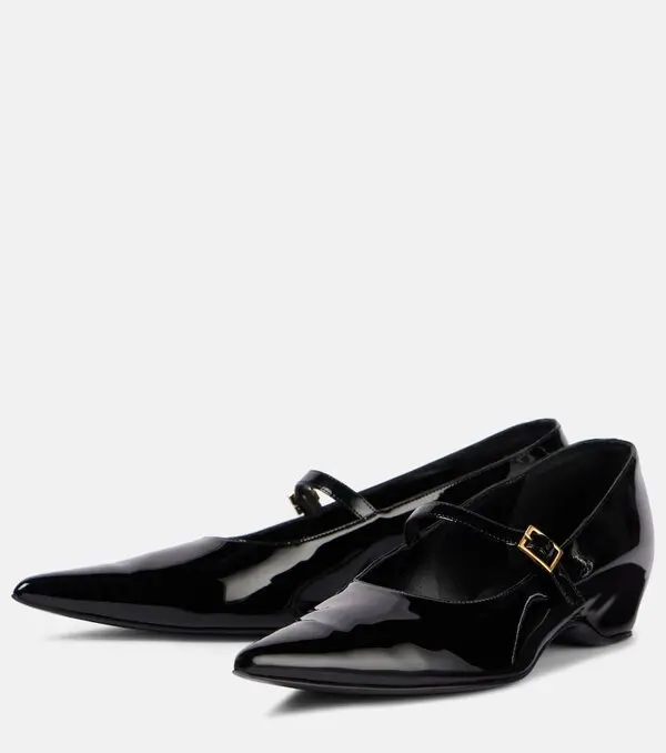 Khaite Patent Leather Mary Jane Flats