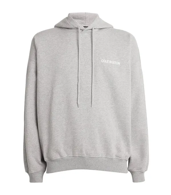 COLE BUXTON Sportswear Hoodie With Printed Motifs - Grey