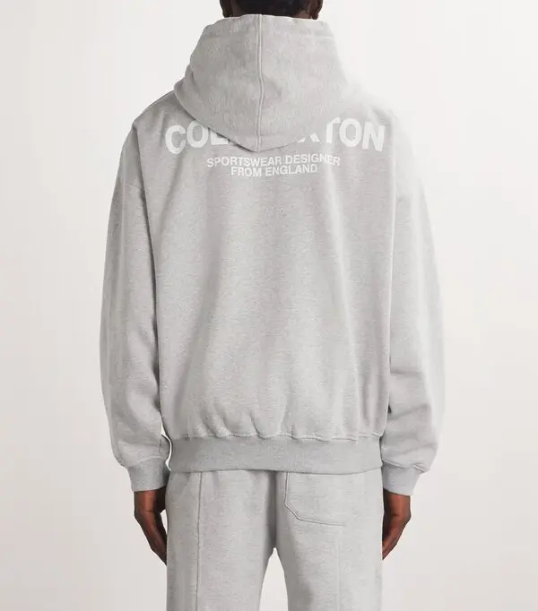 COLE BUXTON Sportswear Hoodie With Printed Motifs - Grey