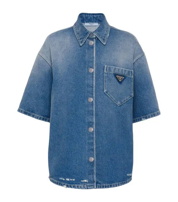 Prada Denim Logo Shirt