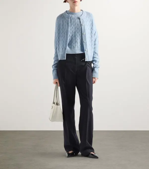 Prada Cashmere Cable-knit Cardigan