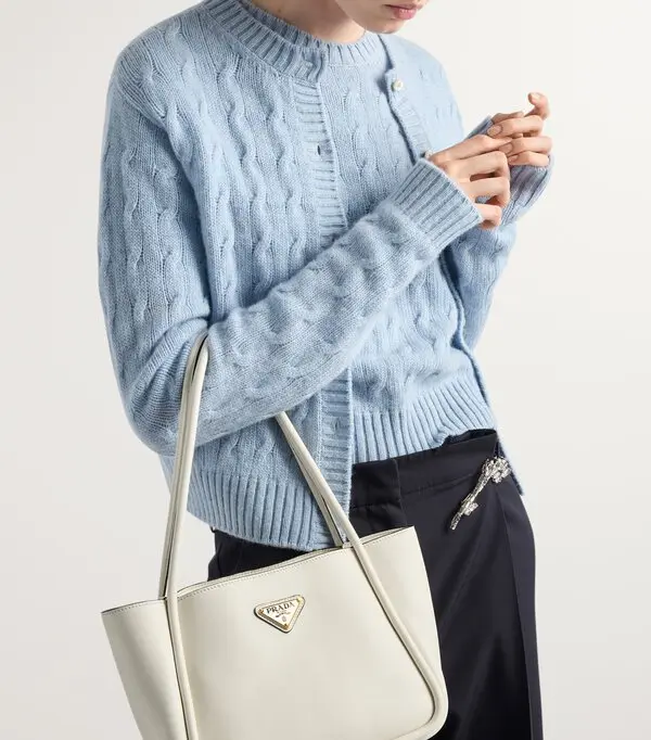 Prada Cashmere Cable-knit Cardigan