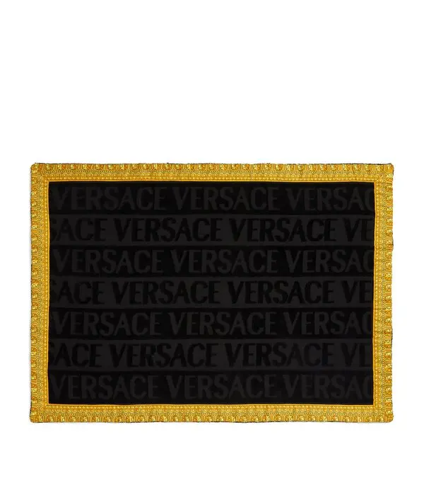 Versace Baroque Bath Mat - Black