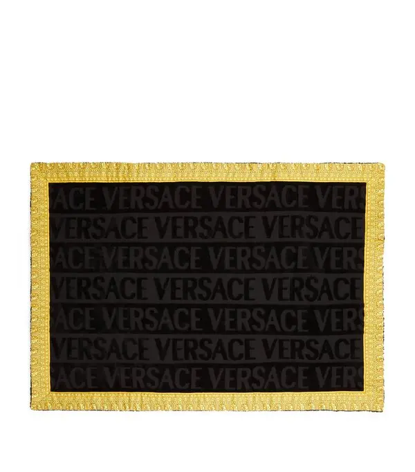 Versace Baroque Bath Mat - Black
