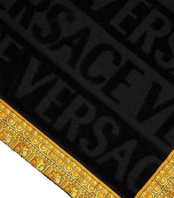 Versace Baroque Bath Mat - Black