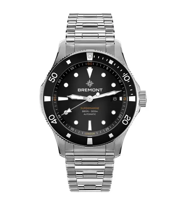 BREMONT Stainless Steel 300m Supermarine Diver Watch - Black