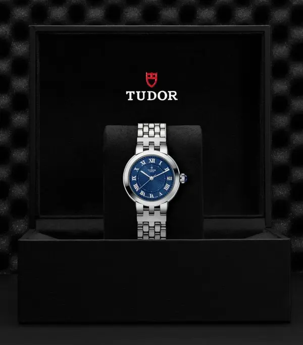 TUDOR Stainless Steel Clair De Rose Watch With Roman Numerals