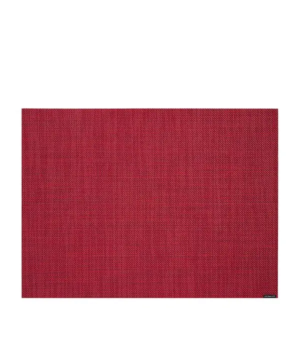 CHILEWICH Mini Basketweave Rectangle Placemat - Red