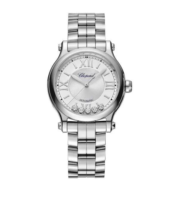 Chopard Happy Sport Automatic Watch With Diamonds - Silver