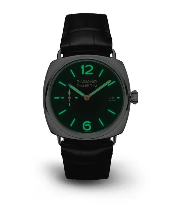 Panerai Stainless Steel Cushion Strap Watch
