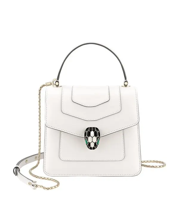 BVLGARI Serpenti Forever Top-handle Bag - White