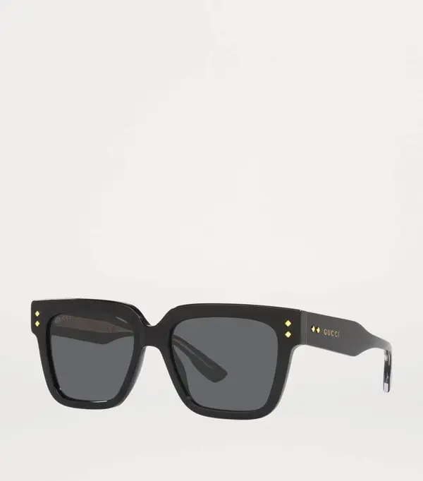Gucci Acetate Square Frame Sunglasses - Black