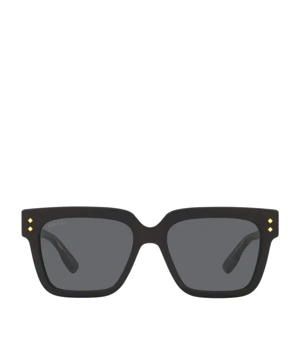 Gucci Acetate Square Frame Sunglasses - Black