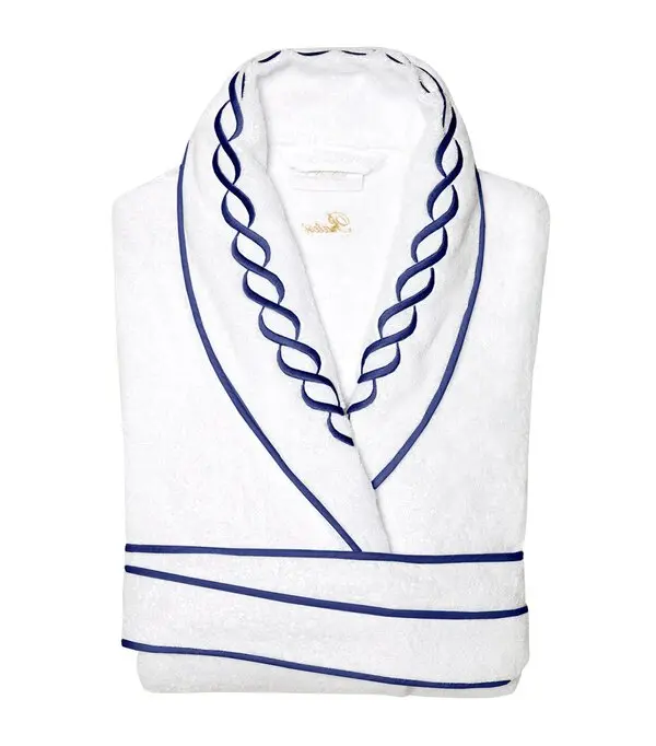PRATESI Cotton Treccia Bathrobe - Navy