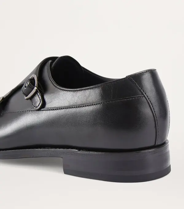 Kurt Geiger Sloane Leather Monk Shoes - Black