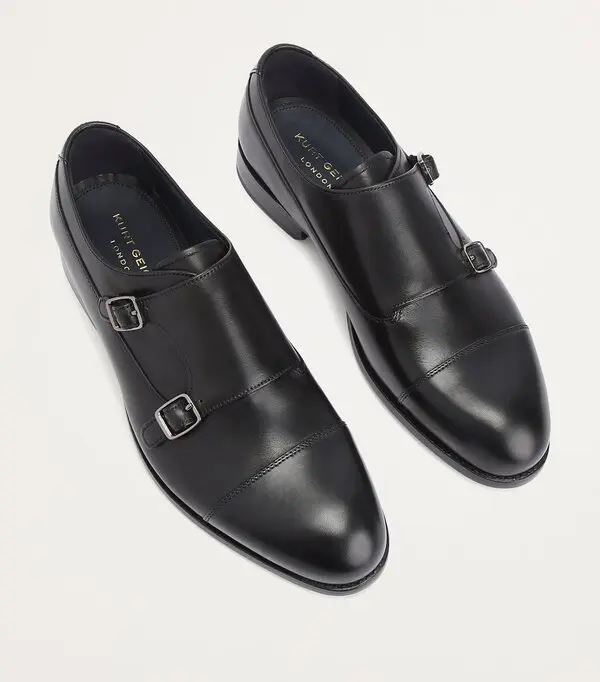 Kurt Geiger Sloane Leather Monk Shoes - Black