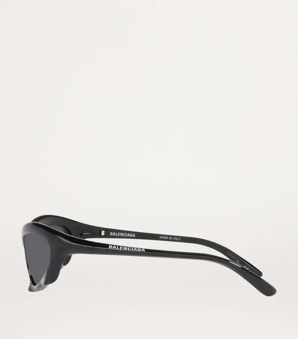 Balenciaga Rectangle Bat Bb0229s Sunglasses - Black
