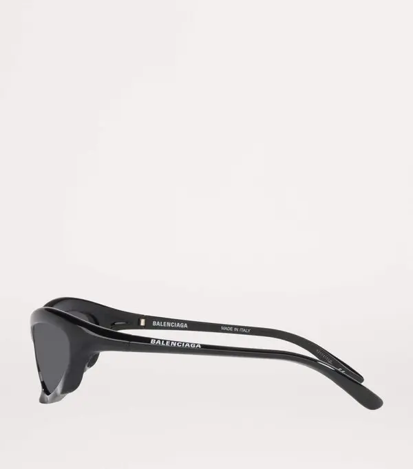 Balenciaga Rectangle Bat Bb0229s Sunglasses - Black