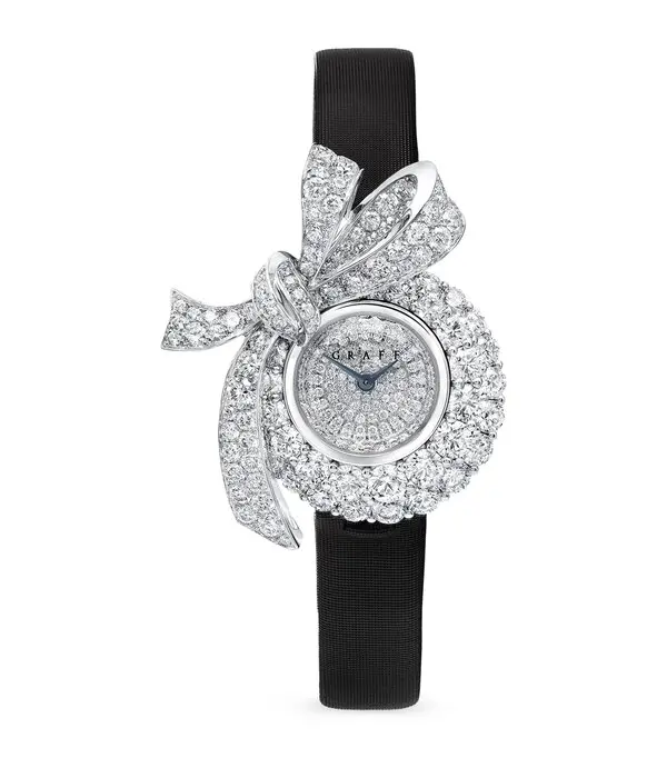 Graff White Gold And Diamond Tilda's Bow Watch - Black