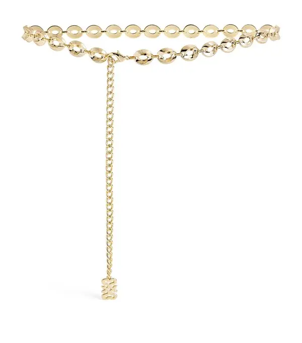 Sandro Monogram Chain Belt - Beige