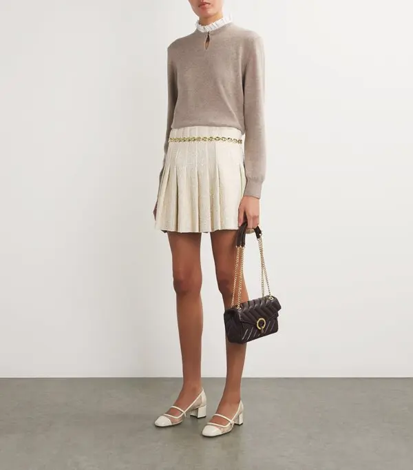 Sandro Monogram Chain Belt - Beige