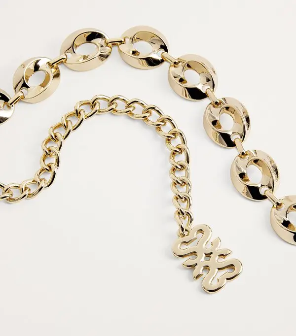 Sandro Monogram Chain Belt - Beige
