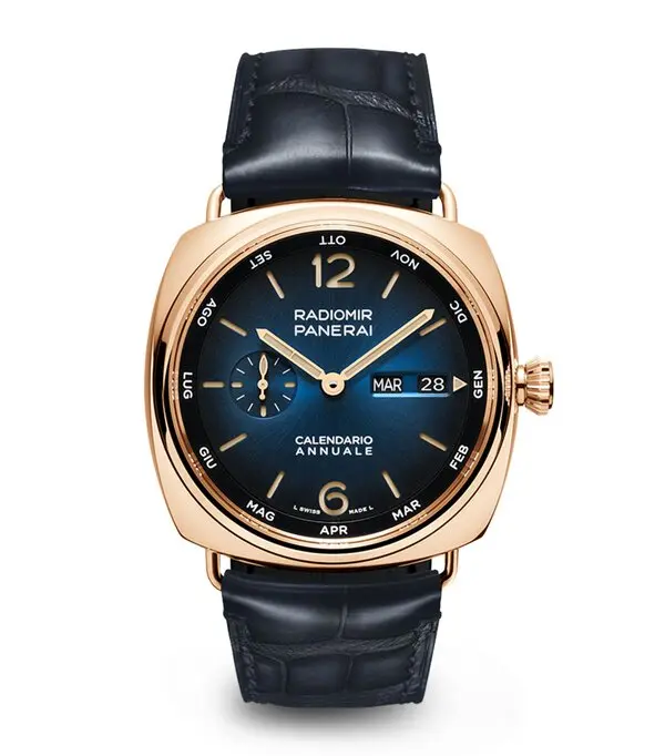 Panerai Radiomir Annual Calendar Rose Gold Watch - Blue
