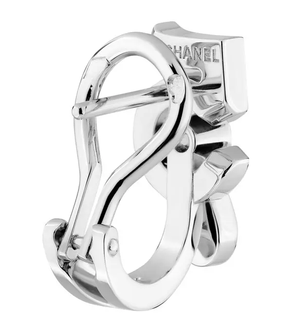 Chanel 18k White Gold And Diamond N˚5 Single Clip-on Earring