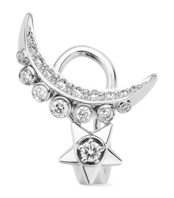 Chanel Comète Lune Single Earring - Silver
