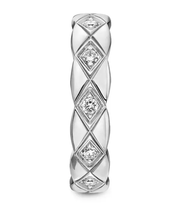 Chanel White Gold And Diamond Coco Crush Single Earring - Silver
