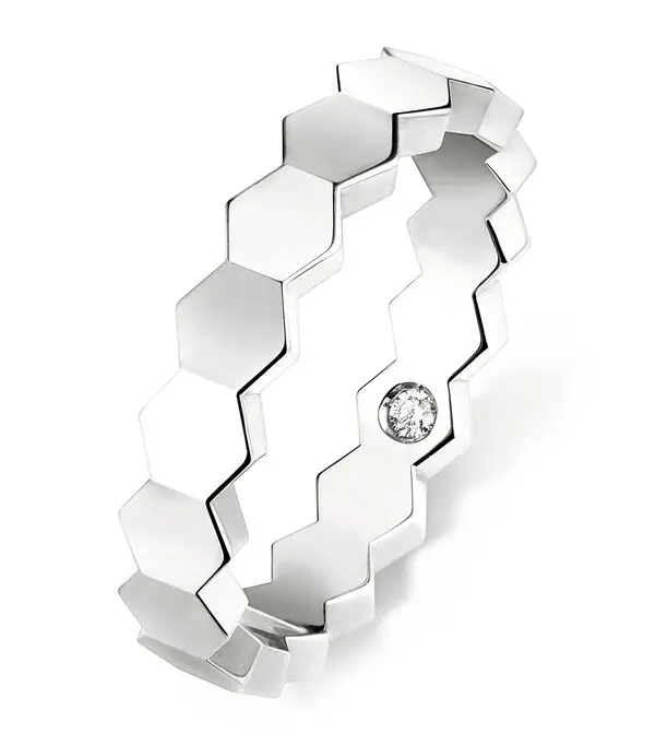 CHAUMET White Gold And Diamond Bee Ring - Silver