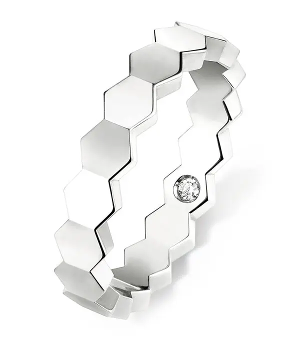 CHAUMET White Gold And Diamond Bee Ring - Silver