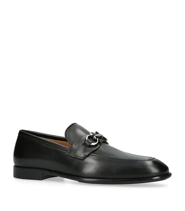 FERRAGAMO Foster Gancho Loafers - Black