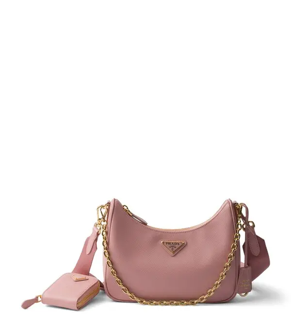 Prada Saffiano Leather Re-edition 2005 Shoulder Bag - Pink