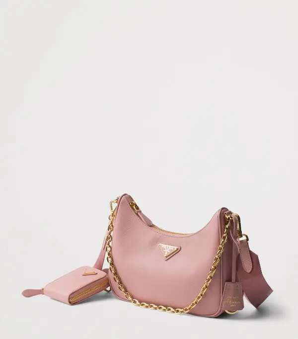 Prada Saffiano Leather Re-edition 2005 Shoulder Bag - Pink