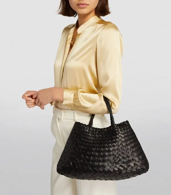 Dragon Diffusion Santa Croce Woven Tote Bag - Black