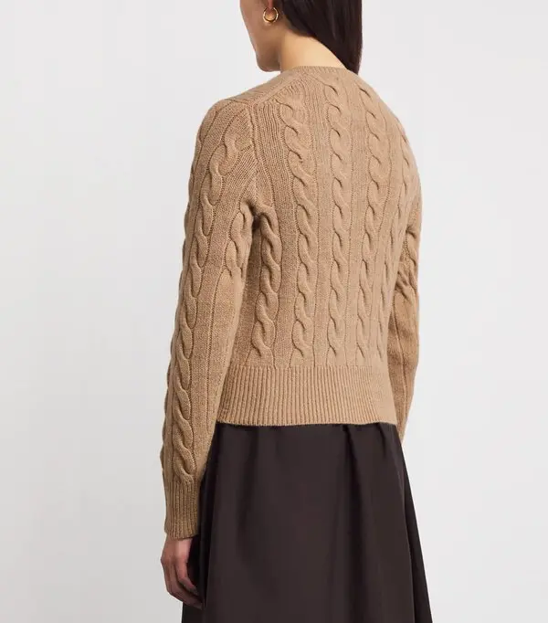 Polo Ralph Lauren Wool-cashmere Cable Knit Cardigan - Beige