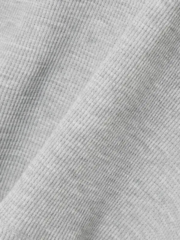 Eterne Waffle-knit Stretch Cotton And Modal-blend T-shirt - Gray