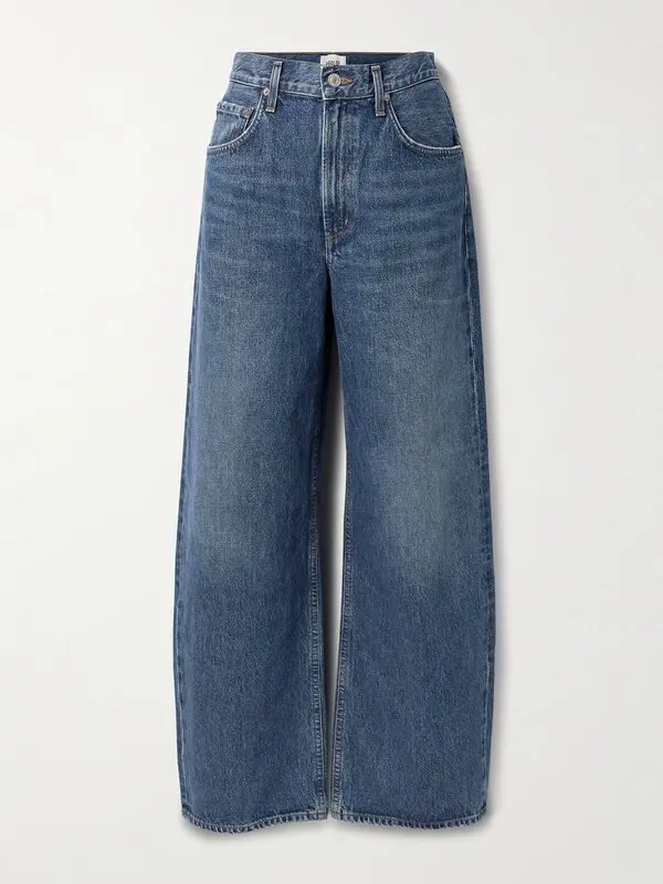 AGOLDE Low Curve Mid-rise Wide-leg Jeans - Blue
