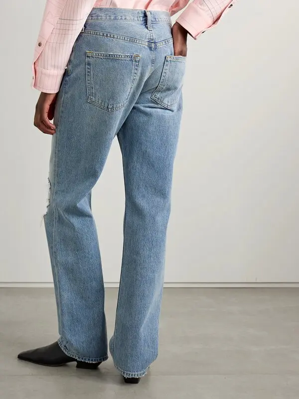 AGOLDE Kelly Distressed High-rise Straight-leg Jeans