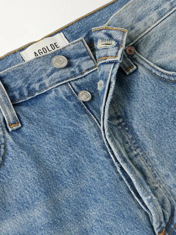 AGOLDE Kelly Distressed High-rise Straight-leg Jeans