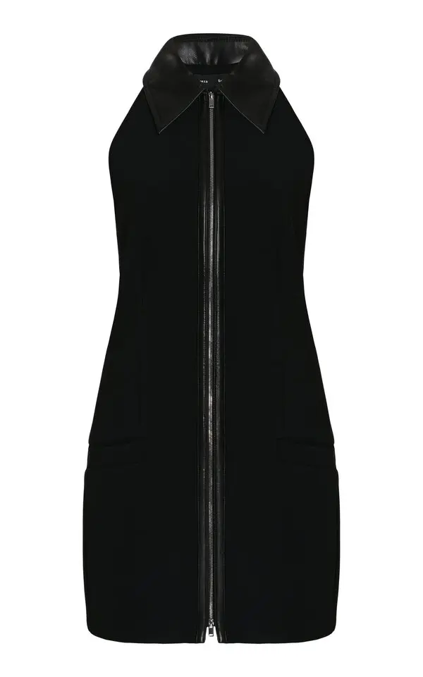 Proenza Schouler Emi Zipped Suiting Mini Dress - Black