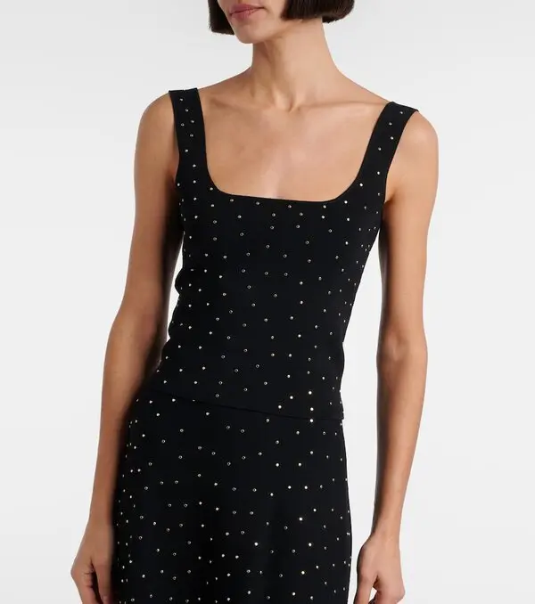 Altuzarra Embellished Square Neck Tank Top