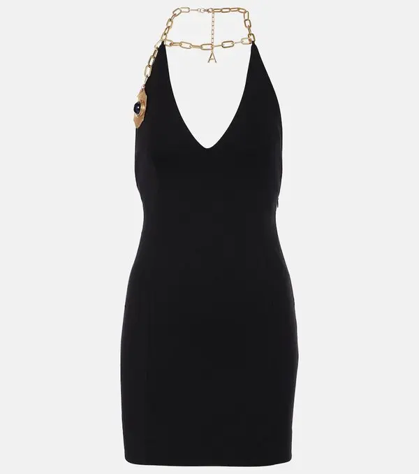 AREA Chain-detail Minidress - Black