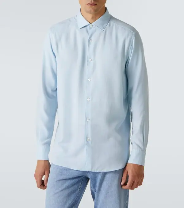 Zegna Cotton And Cashmere Shirt