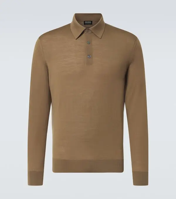 Zegna Wool Polo Shirt - Green