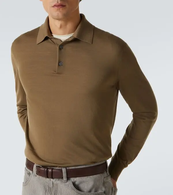 Zegna Wool Polo Shirt - Green