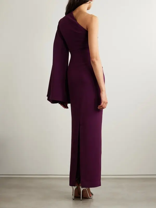 Solace London Elisa One-shoulder Gown - Purple